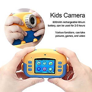 Kids Camera, 2 to 3 Hours Battery Life USB Charging Anti Fall Mini Portable Kids Digital Camera for Boys Girls Birthday (Blue) Cameras
