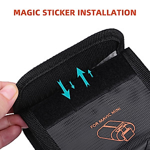 HeiyRC Lipo Battery Safe Bag for DJI Mini 4K/Mini 2/Mini 2 SE/Mini SE/Mavic Mini Batteries Protection Storage Case Fireproof Explosion-proof Pouch Accessories