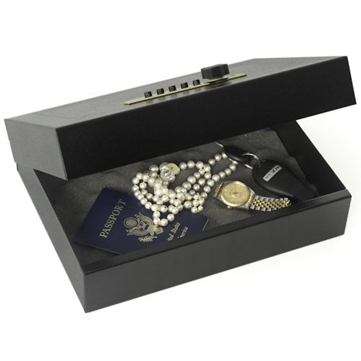 V-Line Top Draw Locking Tactical Gun Storage Box, Black