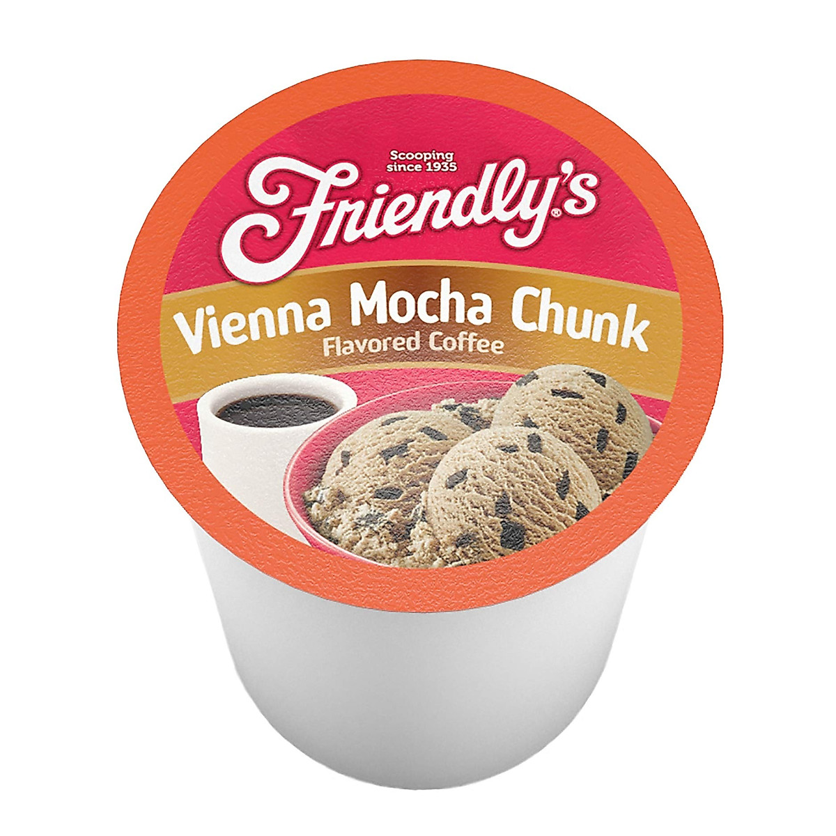 Friendly's Flavored Ice Cream Coffee Pods, Compatible with Keurig K Cup Brewers (Vienna Mocha Chunk, 40 Count)