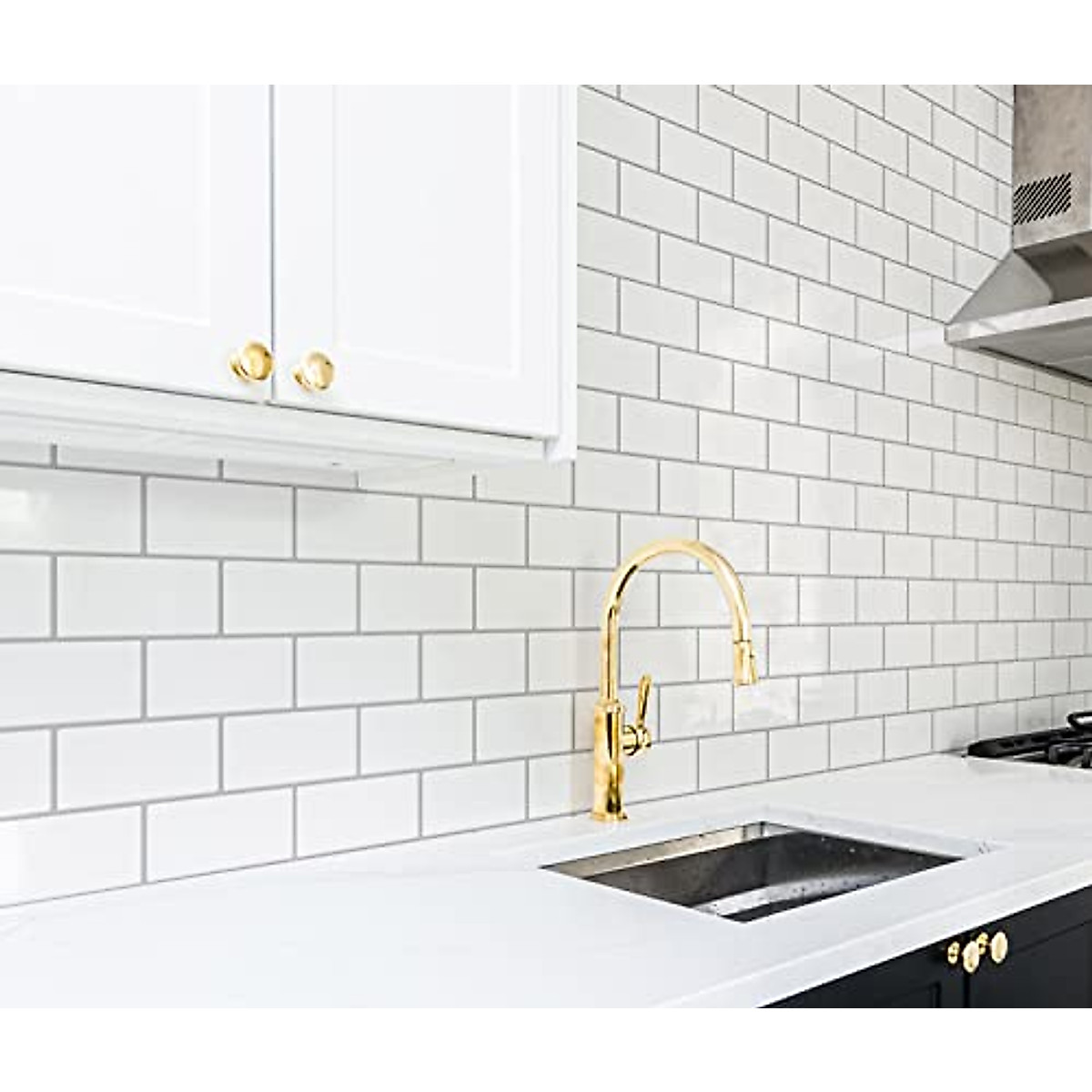 Art3d Peel and Stick Backsplash, 14x12 Subway Tiles, Faux Ceramic Tiles (10 Tiles, Thicker Version)
