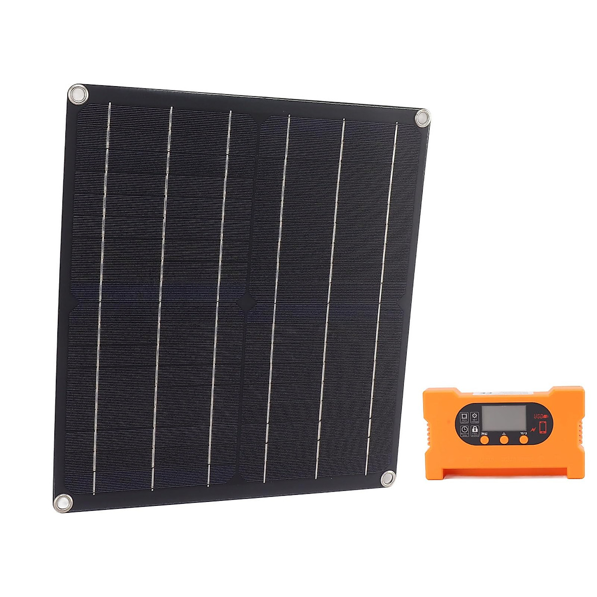 Portable Solar Panels, Solar Panel Monocrystalline Silicon Safe 10A High Efficiency Multi Functional with Controller for Outdoor