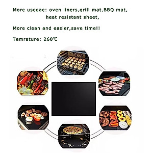 2 Pack Oven Liner Mat + 2 Oven Rack Edge Protector Guard,Heavy Duty&Non Stick Oven Liners For Electric Grill Gas-Keep Oven Clean,Silicone Oven Rack Shields-Protect Hands Against Burns And Scars,Black