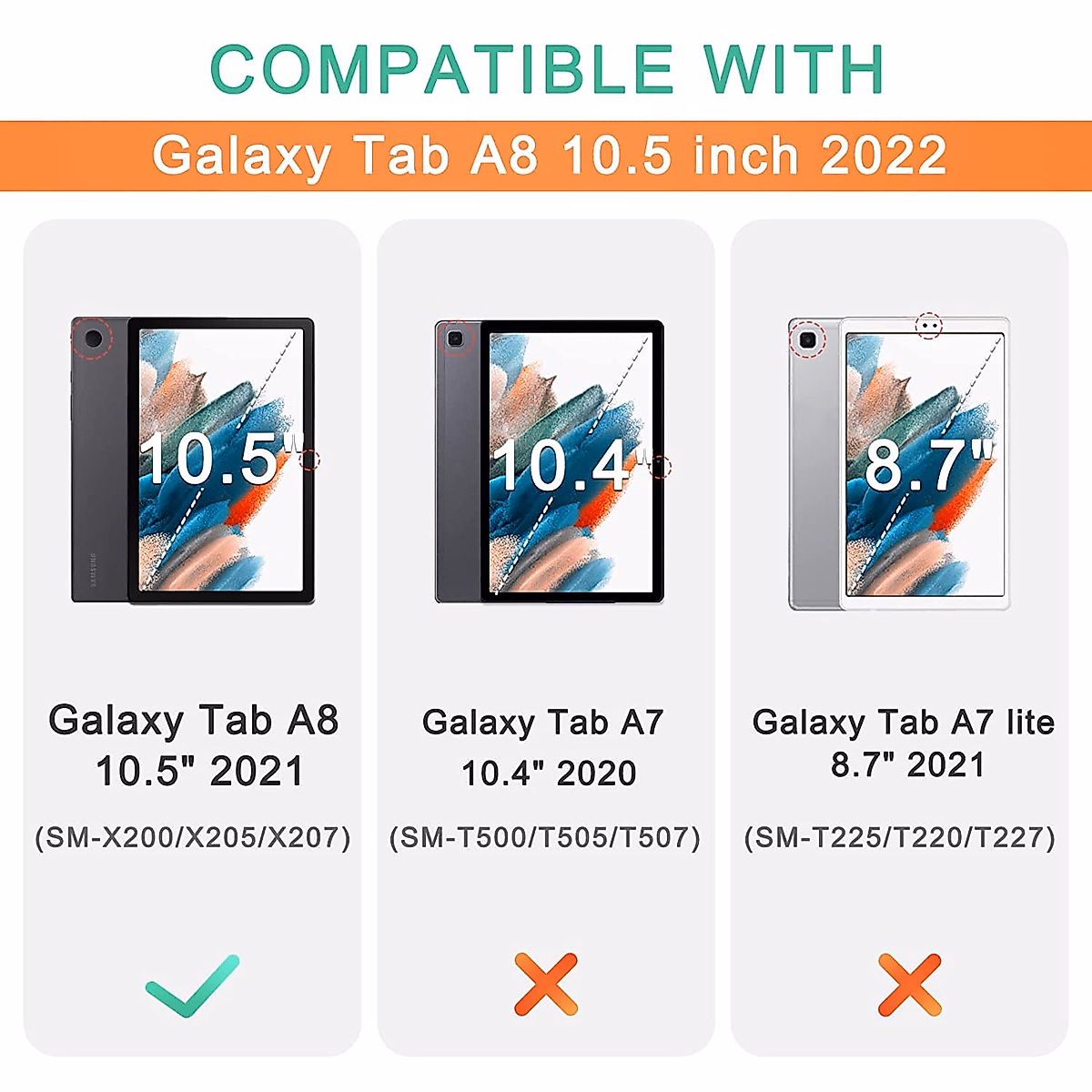 UUcovers Case for Samsung Galaxy Tab A8 10.5" (2022) (SM-X200/X205/X207) Magnetic Cover with Auto Sleep/Wake Multi-Angle Stand Lightweight PU Leather Hard Back Shockproof Shell,Van Gogh, Starry Night