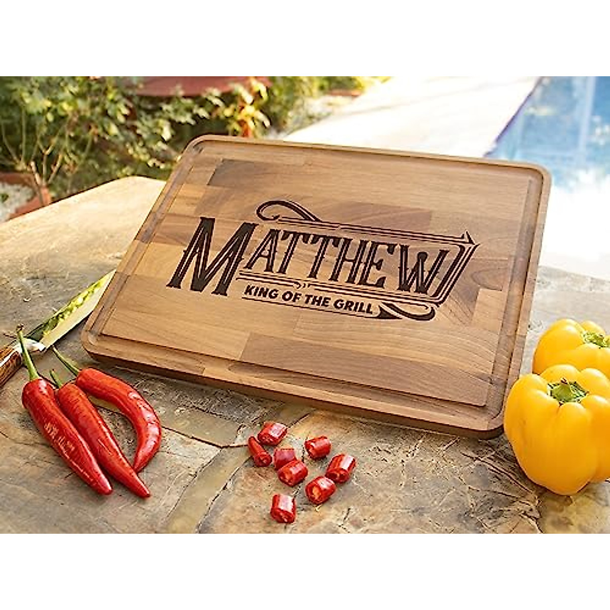 Personalized Cutting Board | Custom Bbq Board | Custom Cutting Board | Personalized Charcuterie Board | Couple Cutting Board | Wedding Cutting Board (Without Handle)