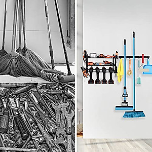 ALIEN SYSTEM Power tool shelf and storage hooks (Power tool organizer & Mop holder)