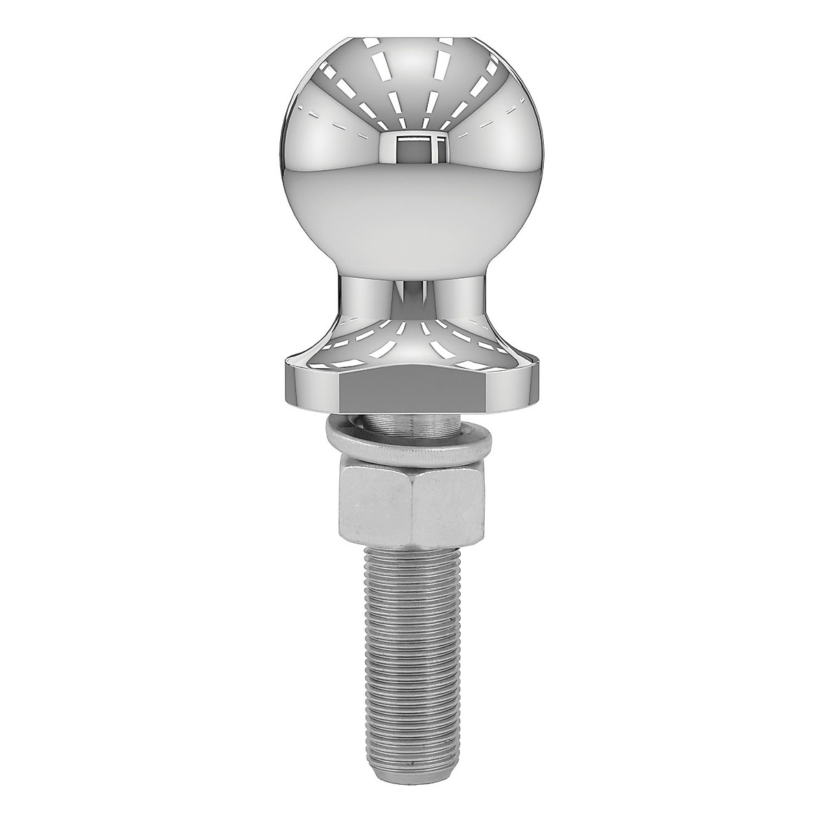 CURT 40073 Chrome Trailer Hitch Ball, 3,500 lbs, 2-Inch Diameter, 3/4 x 3-Inch Shank