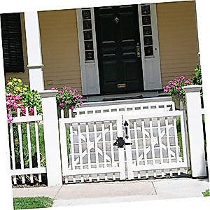 YARNOW Fence Door Hinge Outdoor Playpen Door Closer Hinge Hinges Outdoor Gate Hardware Gate Latches for Metal Heavy Duty Post Gate Closer Gate Hinges for Wooden Fences Heavy Duty Black