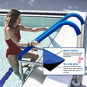 Tanzfrosch Pool Handrail Cover 4 Feet Slip Resistant Rail Grip for Swimming Pool Hand Railing Cover (1 PCS)