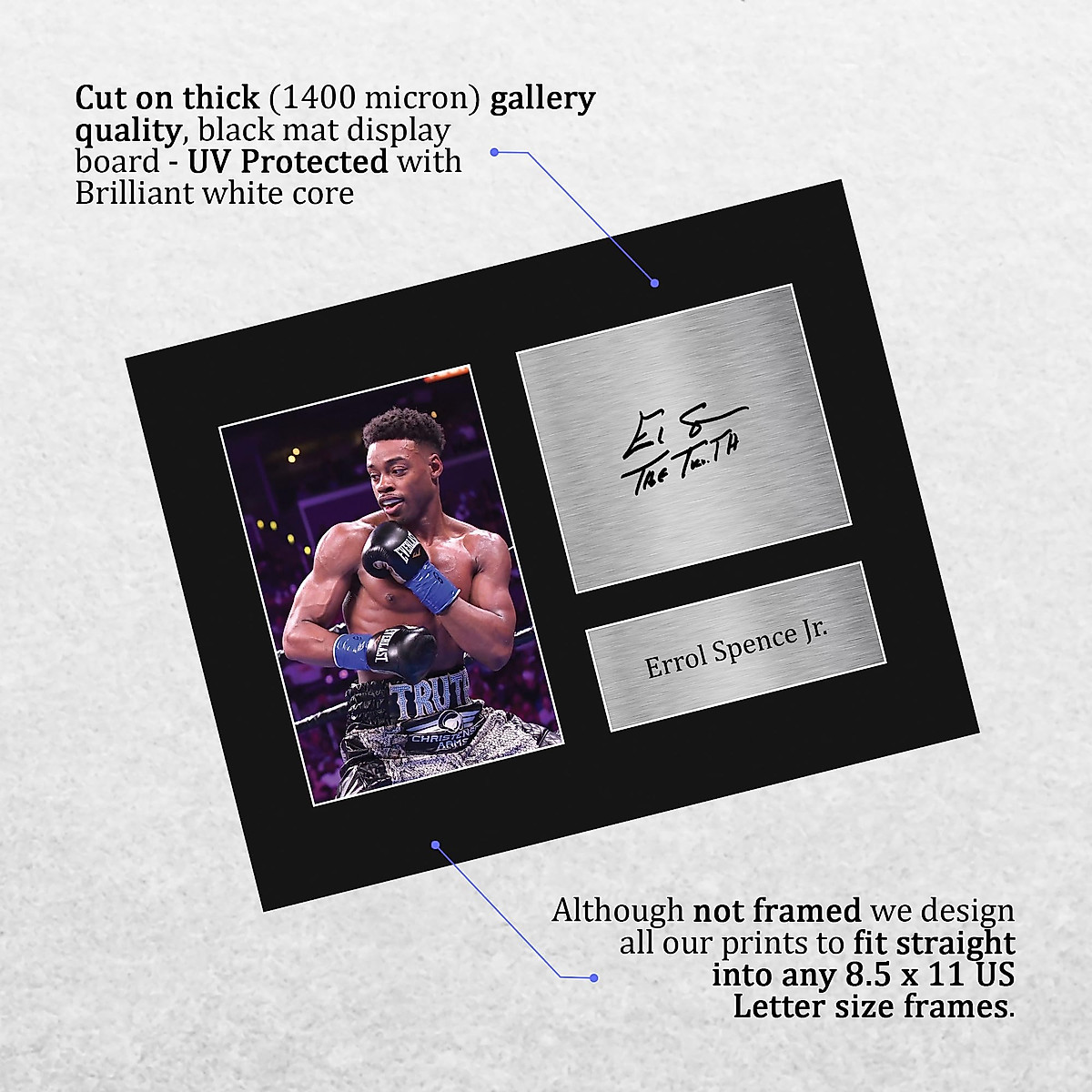 HWC Trading Errol Spence Jr Boxing Gifts Printed Signed Autograph Picture for Boxer Memorabilia Fans - US Letter Size