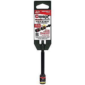 Malco IMSHMLC C-RHEX Cleanable, Reversible 4-inch Magnetic Hex Chuck Driver (1 per Pack)