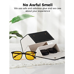 Simplelement Travel Sunglasses Organizer, Sunglass Travel Case for Multiple Pairs, Portable Glasses Travel Case Organizer