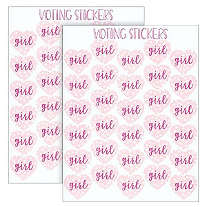 Baby Gender Reveal Board Game with 120 Girl or Boy Voting Stickers, Cast Your Vote Sign with Stand for Party Decorations (Chalkboard Design)