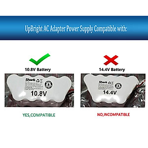 UpBright 14.4V AC/DC Adapter Compatible with Shark Cordless LV800 LV801 LV801C LV 800 801 Pet Perfect PetPerfect 10.8V Lithium Ion Vacuum Cleaner Vac YLJXA-T134045 ZD006C144045USE E-TEK Power Charger