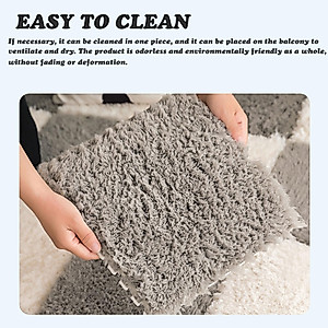 Square Foam Play Mat -30pcs 12x12x0.4in Thicken Interlocking Puzzle Plush Floor Tiles with Edges,Soft Non-Slip Climbing Carpet,for Room Floor(Size:Green+White)