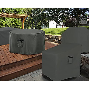 ABCCANOPY Waterproof Outdoor Patio Table Set Cover Lawn Patio Furniture Covers Heavy Duty UV Resistant Dust Proof Protective Covers, 94" DAIx 29" H