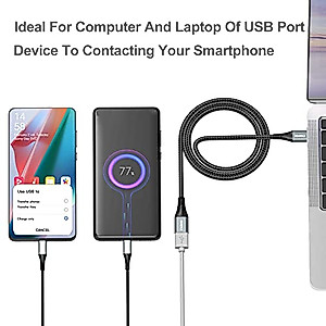 Cvavot USB Extension Cable, (2 Pack 6.6FT+6.6FT USB 3.0 Extension Cable Male to Female Extension Cord USB Cable Durable Braided Fast Data Transfer Compatible with USB Keyboard,Mouse ect(Grey)