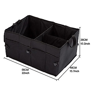 VIBY Collapsible Car Organizer Storage Box for Auto Trucks High capacity Organizer in The Car Trunk Box