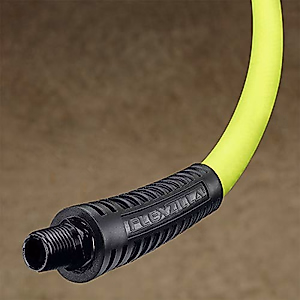 Flexzilla Air Hose 1/4 in x 50', 1/4 in. MNPT Fittings, Heavy Duty, Lightweight, Hybrid, ZillaGreen - HFZ1450YW2