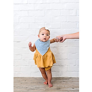 Copper Pearl Baby Bandana Drool Bibs for Drooling and Teething 4 Pack Gift Set “Lennon