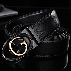 Civantiya Ratchet Belt for Men - Mens Belt Leather Designer 1 3/8" for Casual Jeans