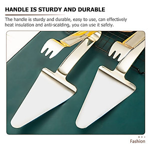Hemoton 2pcs Stainless Steel Pizza Shovels Cheese Shovels Cake Spatulas Pizza Pie Server Cake Holder Transfer Triangular Spade Spatula for Cake Baking (Silver)
