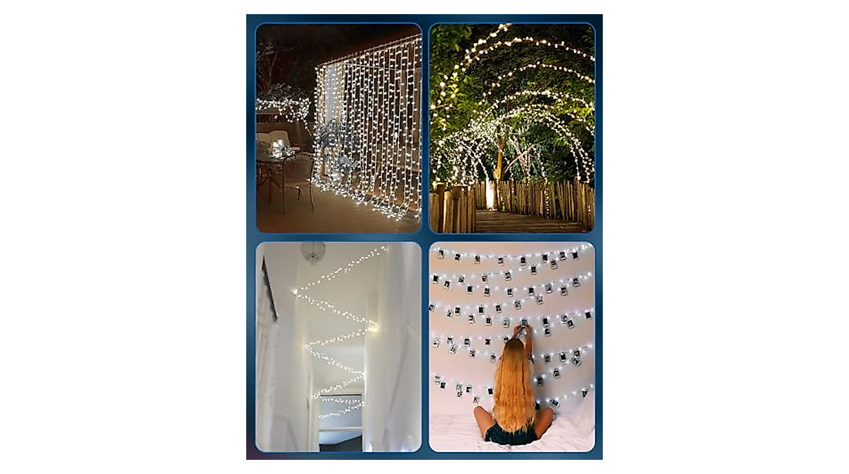 Firecracker Fairy Lights - 60 LED Battery Operated Pure White