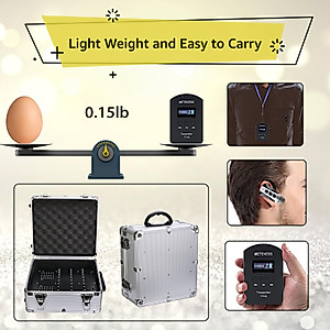 Retekess TT106 Church Translation System, Portable Wireless Tour Guide System, Easy to Clean, Clear Sound Quality, Interpretation System for Churches,Factory (Case of 1 Transmitter and 15 Receivers)