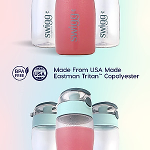 1 BPA Free Sports Water Bottles for School Gym Bicycle Car - Leak Proof Sports Waterbottles - See Through Reusable Clear Water Bottle botella de agua Made of Tritan Plastic Refillable 24oz