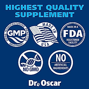 Taurine Supplement for Dogs, Meets RDA of 500 mg per 25lbs Weight Unlike Most Competitors, 120ct, Vet Endorsed for Enlarged Heart (DCM), Congestive Heart Failure (CHF) Taurine Deficiency, Heart Murmur