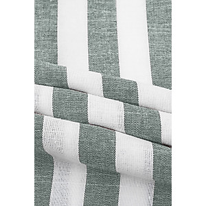 JMIERR Men's Old Money Aesthetic Cotton Linen Shirts Casual Stylish Long Sleeve Button-Up Vertical Striped Dress Shirts Summer Beach Shirt for Men, XL, Grey Green and White Stripe