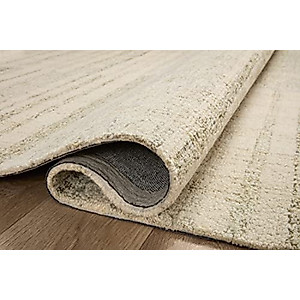 Loloi Chris Loves Julia x Chris Collection CHR-02 Natural/Sage, Transitional 18" x 18" Sample Rug