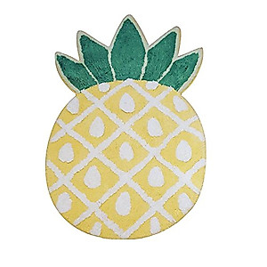 YOUSA Pineapple Area Rug for Living Room Pineapple Shaped Door Mat (39.3''x23.2'')