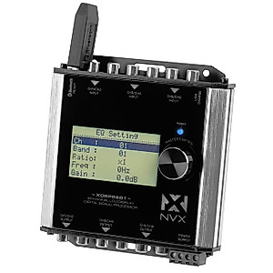 NVX XDSP66BT 6-Channel X-Series 15 Band Parametric EQ Digital Signal Processor (DSP) with 2.75" LCD Display and Includes Bluetooth USB Adapter for Music Streaming