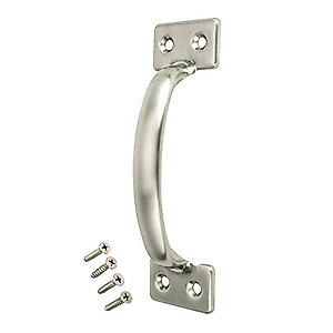 Everbilt 6-1/2 Inches Rust Resistant Stainless Steel Door Pull Handle - Polished Shine Heavy Duty Door Hardware with Screws - Ideal for Outdoor, Garage, Interior Metal or Wooden Doors and Barn Gates