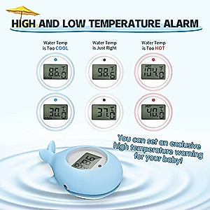 Baby Bath Bathtub Thermometer for Infant - Safety Bath Tub Water Temperature Digital Thermometer - Floating Bathing Toy Gift for Kids Newborn Mother with Flashing Temperature Warning