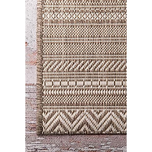 nuLOOM Erlinda Tribal Outdoor Area Rug, 4x6, Beige