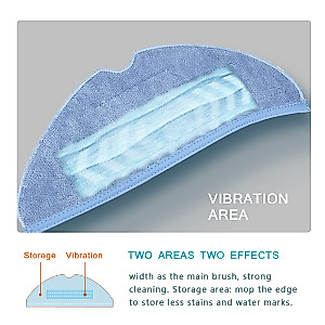 Home Times Vacuum Mop Replacement Pads for Roborock T7S T7S Plus S8/S8+/S7/S7MaxV,S7 MaxV Plus Reusable Hard Floor Cloth Expert Wet Replacement Microfiber Soft Pad (8)