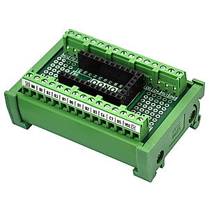 Terminal Block Breakout Board Module for Teensy 2.0, DIN Rail Mount Version