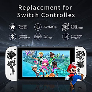 GKVVO Joypad for Switch Nintendo, Switch Controllers Compatible with Nintendo Switch/Lite/OLED, L/R Controller with Dual Vibration/Wake-up/Screenshot