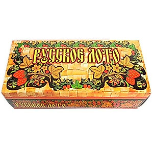 DADDY AMMO Russian Lotto Game Bingo Game Set - Travel Bingo Set - Board Games for Adults - Tombola Italian Game