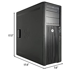 HP Z420 Workstation, Quad Core Xeon CPU upto 3.8GHz CPU, 16GB DDR3 RAM, New 240GB SSD & New 1TB HDD, Windows 10 Pro, USB 3.0, Nvidia Quadro 2000 1GB Video Card, WiFi (Renewed)