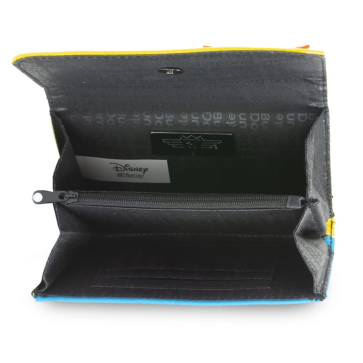 Buckle Down Disney Wallet, Foldover, Pixar Luxo Ball Bounding Yellow Red Blue, Vegan Leather, 6.5" x 4.5"