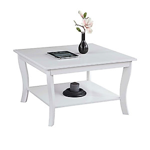 Convenience Concepts American Heritage Square Coffee Table, White