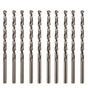 2mm Cobalt Drill Bit M35 HSS Metal Drill Bit Set for Hard Metal Stainless Steel Cast Iron(10 Pcs 2mm)