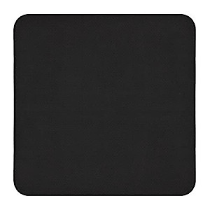 House, Home and More Skid-Resistant Carpet Indoor Area Rug Floor Mat - Black - 3 Feet X 3 Feet