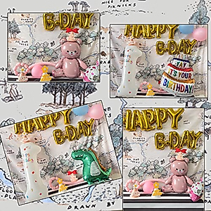 7x5ft Fabric Happy Birthday Bear Home Map Photography Backdrops for Kids 1st Birthday Background 100 Acre Woods Bear Backdrop