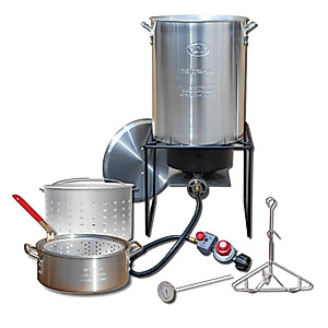 King Kooker Propane Outdoor Fry Boil Package with Zatarain's Crawfish, Shrimp & Crab Boil