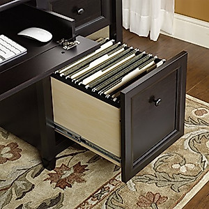 Sauder Edge Water Executive Desk, Estate Black finish