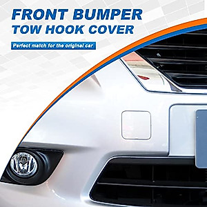 Front Bumper Tow Hook Cover Towing Eye Cap Fit for Nissan Versa Sedan 2012 2013 2014 622A0-3BA0H 622A03BA0H (Unpainted, Right Passenger Side) Xinpinsai